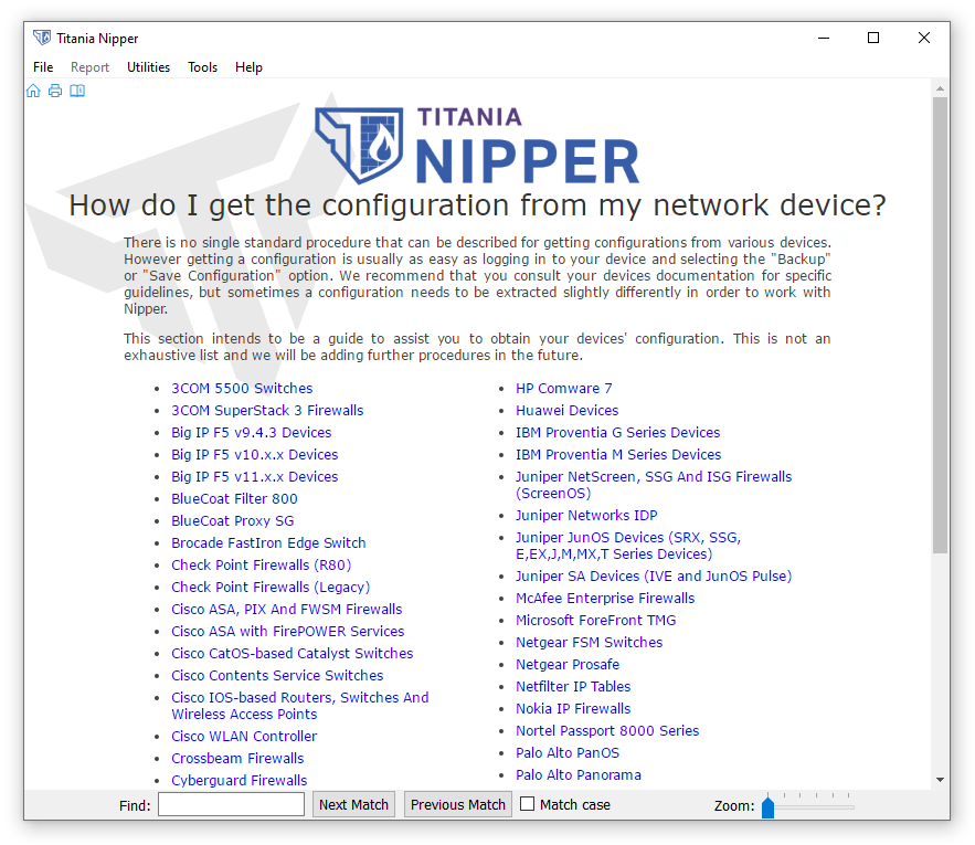 How to obtain device configurations using Nipper (v2)