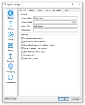 How to customize report settings in Nipper (v2)