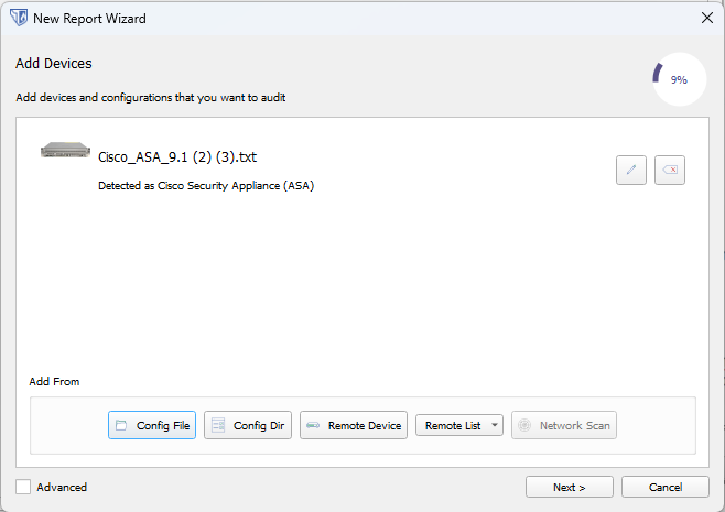 How to create your first report with Nipper