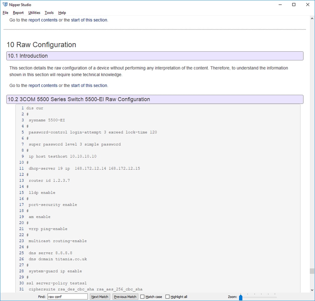 How to compare reports to previous versions using Nipper (v2)